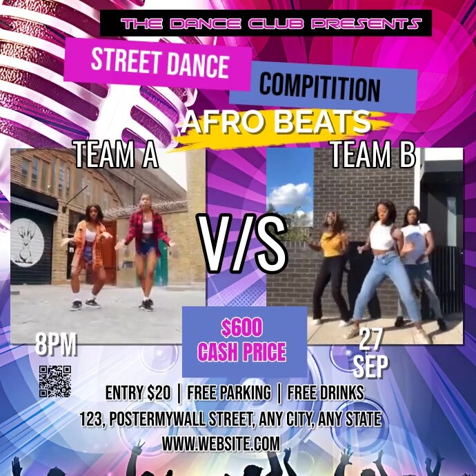Copy of Street dance competition Afro beat | PosterMyWall