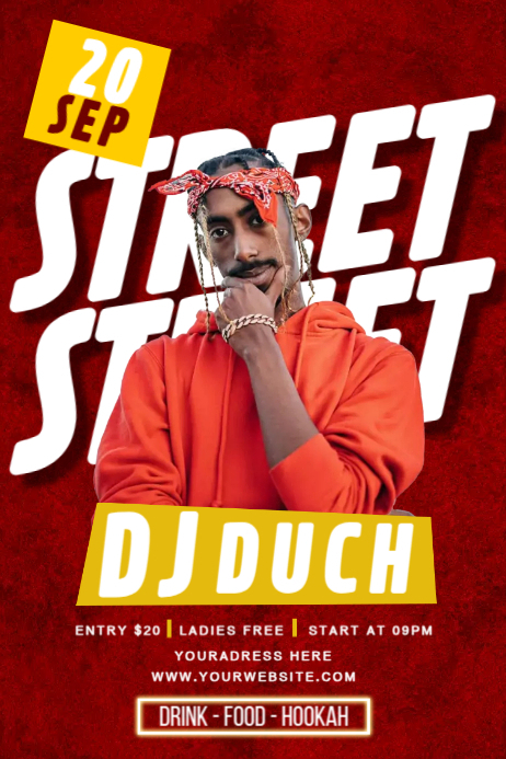 Street Dj Music Template | PosterMyWall