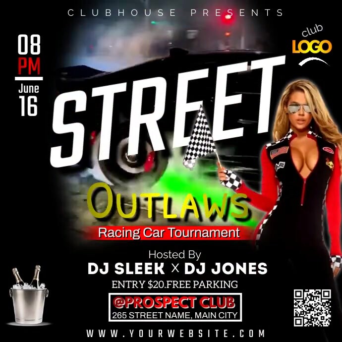 Copy of STREET OUTLAWS NIGHT PARTY FLYER TEMPLATE | PosterMyWall