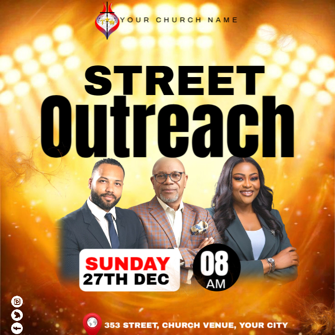 Modèle street outreach flyer | PosterMyWall