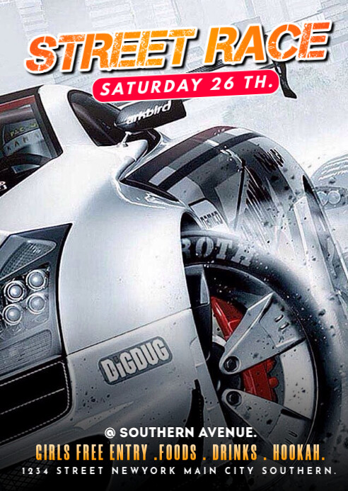 street racing posters Template | PosterMyWall