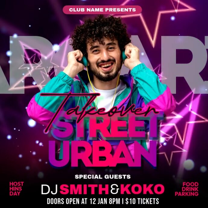 Copy of Street Urban Night Party | PosterMyWall