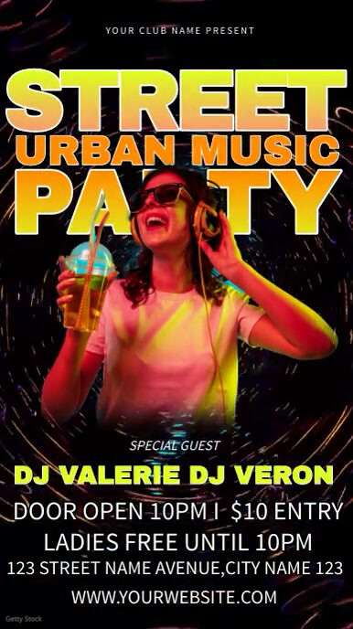 Street Urban Party Video Template | PosterMyWall