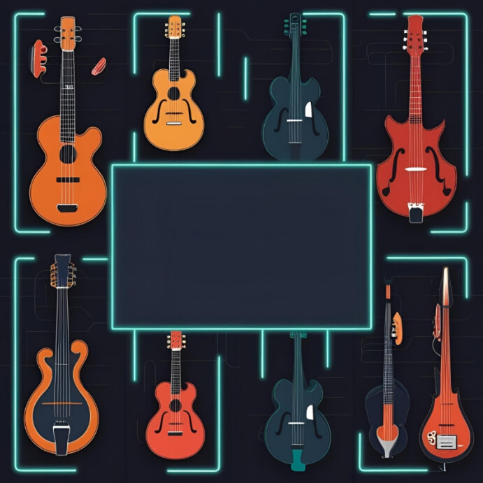 Modèle String Musical Instruments Banner Template | PosterMyWall