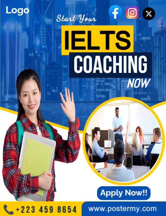 Student coaching class tutorial flyer design Template | PosterMyWall
