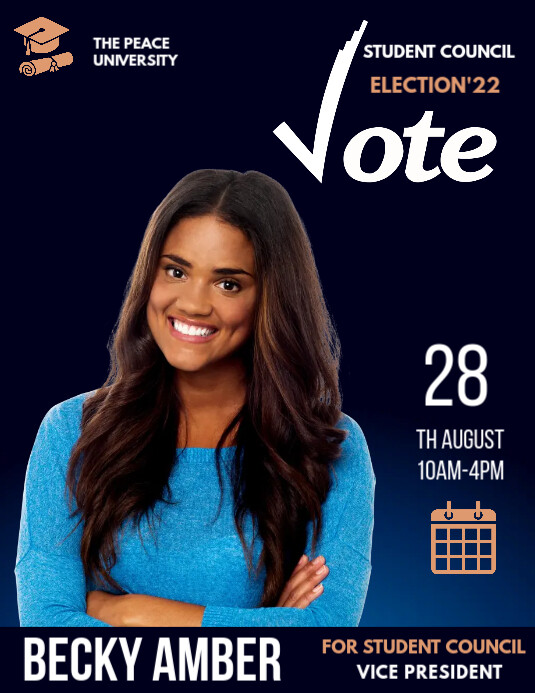 Student Council Election Ad template | PosterMyWall