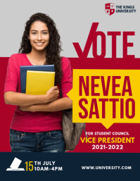 Vintage School Council Election Flyer Template | PosterMyWall