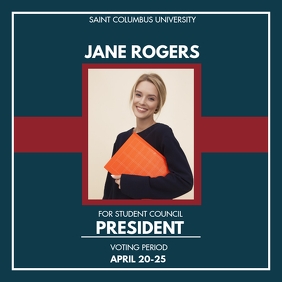 Student Council Election Campaign Instagram Template | PosterMyWall