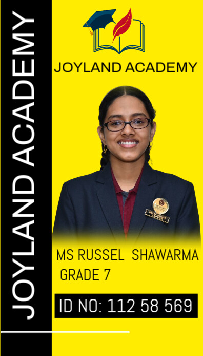 STUDENT ID CARD Template | PosterMyWall