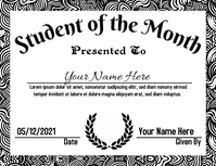 Student of the Month - Gold Template | PosterMyWall