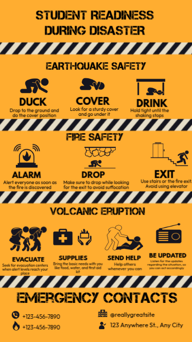 Student Readiness During Disaster Infographic Template | PosterMyWall