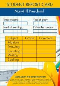 Report card template | PosterMyWall