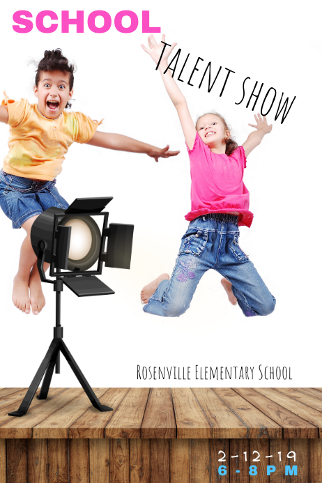 student talent show grade school flyer template | PosterMyWall
