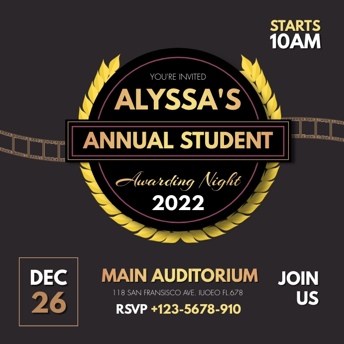 Copy of STUDENT THEATER | PosterMyWall