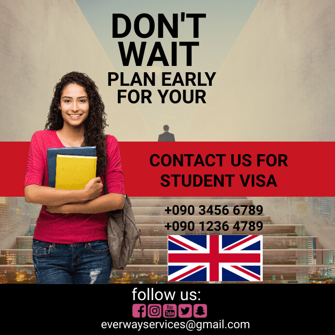 student visa card template | PosterMyWall