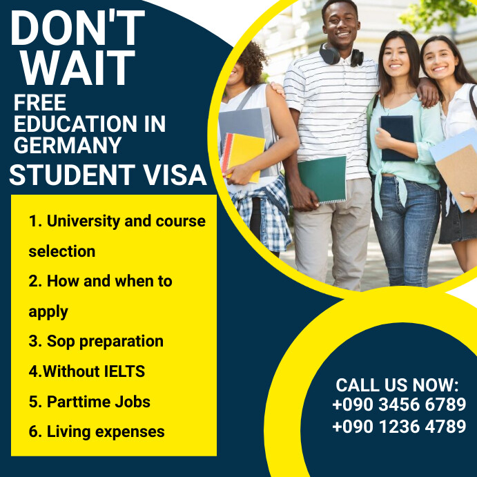 student visa card template | PosterMyWall