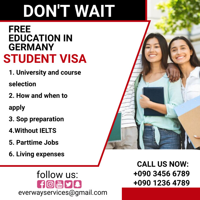 student visa card template | PosterMyWall