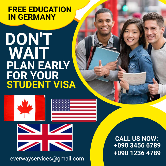 student visa card template | PosterMyWall