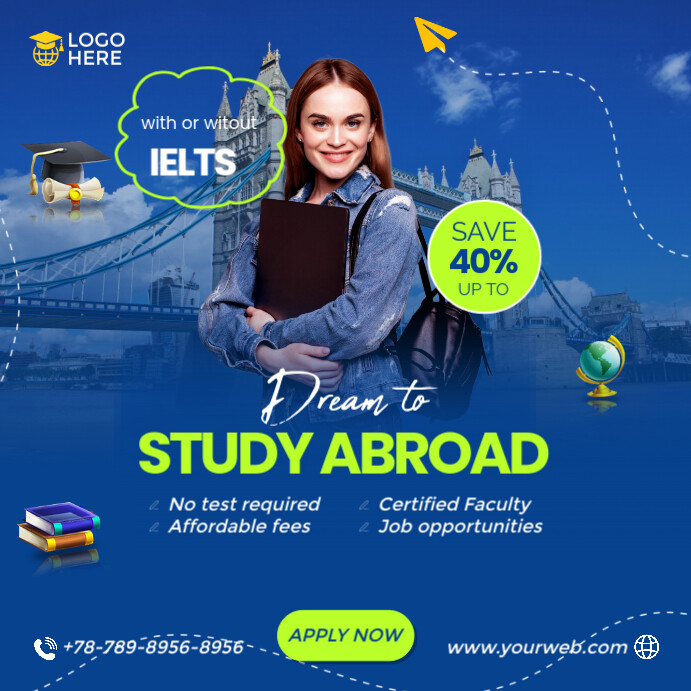 Study abroad ad Template | PosterMyWall