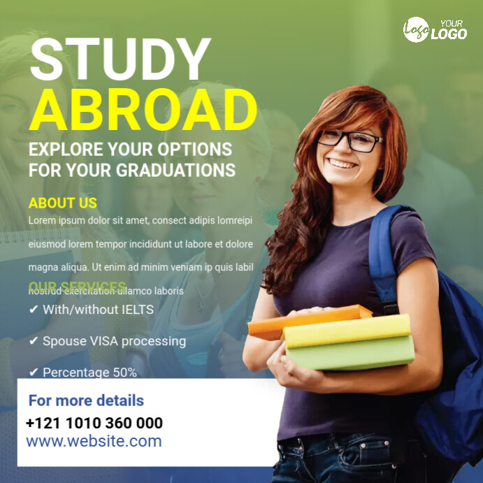 Study Abroad Ad Template | PosterMyWall