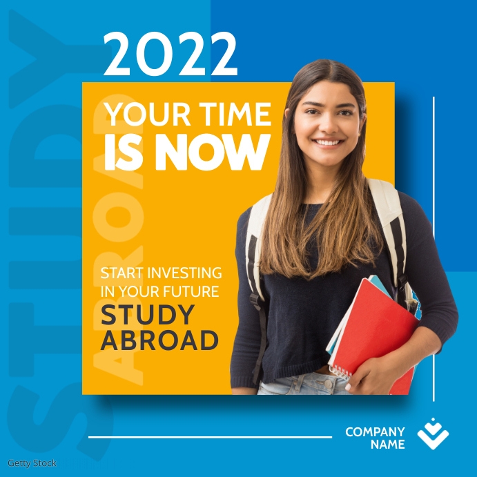 study abroad advertisement instagram post ban Template | PosterMyWall