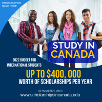 Study Abroad Scholarship Ad Post Template | PosterMyWall