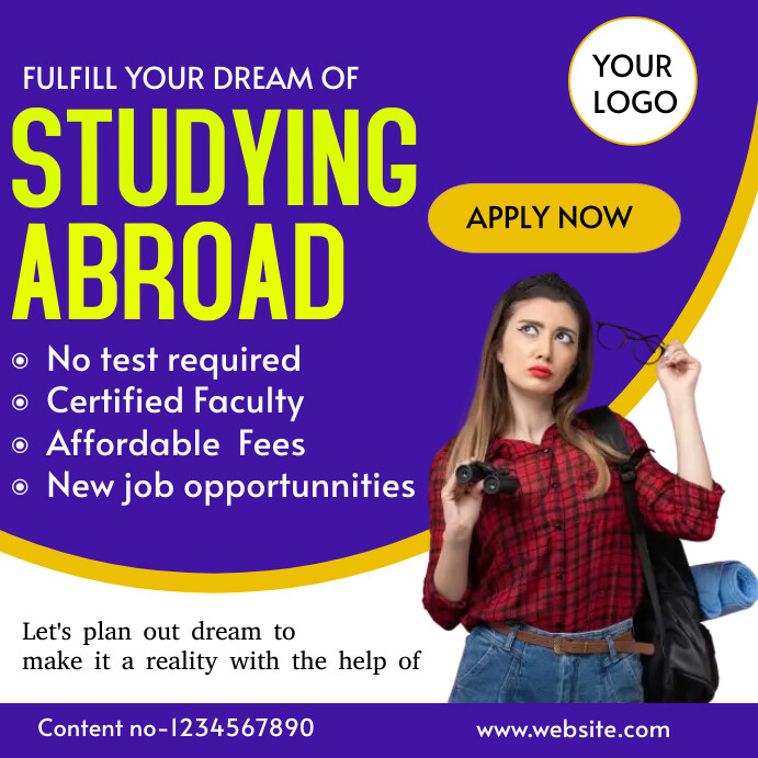 Study abroad Template | PosterMyWall