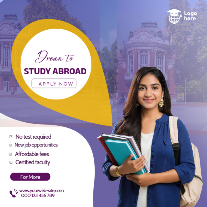 Study abroad education post Template | PosterMyWall