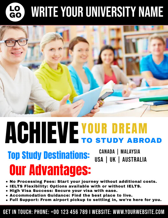 study abroad flyer Template | PosterMyWall