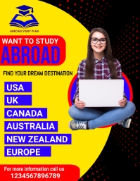 study in abroad flyer Template | PosterMyWall