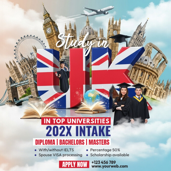 Study In Abroad Ad Template | PosterMyWall