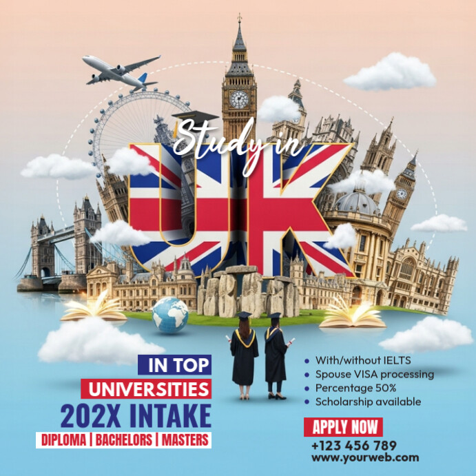 Study In Abroad Ad Template | PosterMyWall