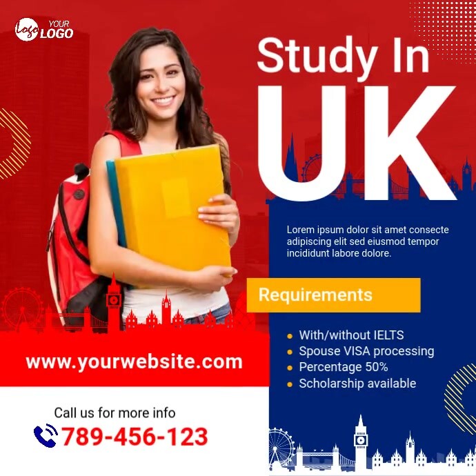 Study in Abroad Ad Template | PosterMyWall