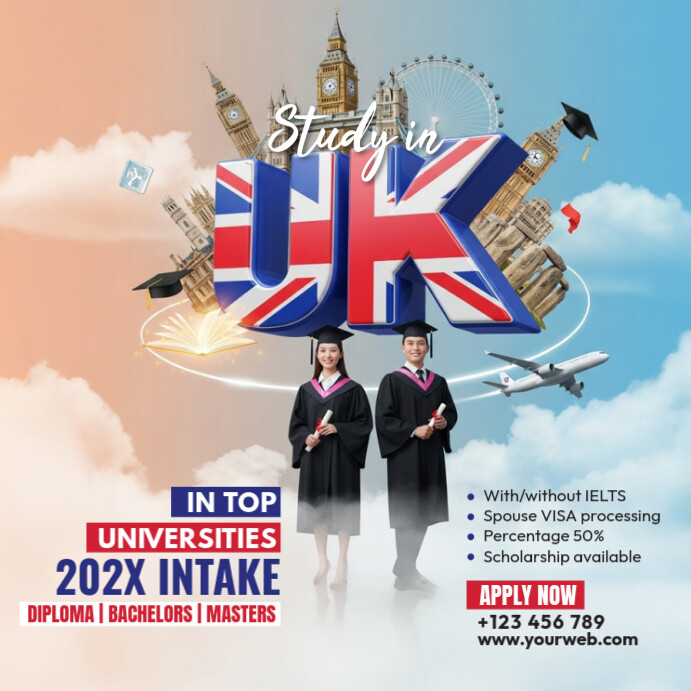 Study In Abroad Ad Template | PosterMyWall