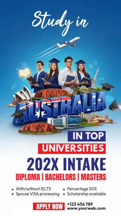 Copy of Study In Australia Ad Digital Display (9:16) | PosterMyWall