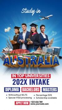 Study In Australia Ad Template | PosterMyWall