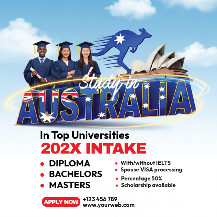 study in Australia Template | PosterMyWall