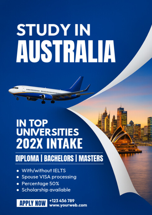 Study in Australia Template | PosterMyWall
