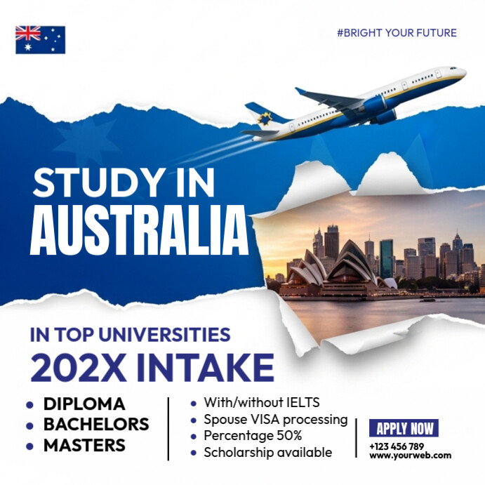 Study in Australia Template | PosterMyWall