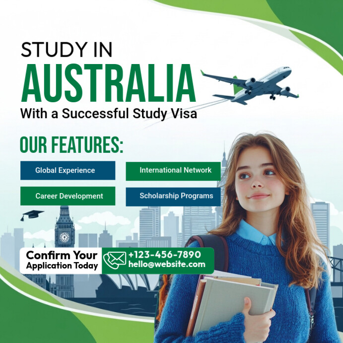 Copy of Study In Australia Instagram Post | PosterMyWall