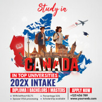 Study In Canada Ad Instagram Post Template | PosterMyWall