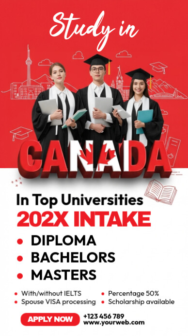 Copy of Study In Canada Ad Digital Display (9:16) | PosterMyWall