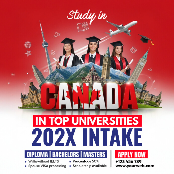 Study in Canada Template | PosterMyWall