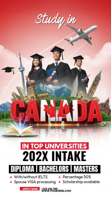 Study in Canada Template | PosterMyWall