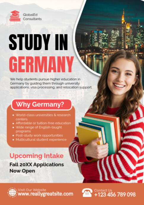 Study in Germany Poster Template – International Education & Student ...