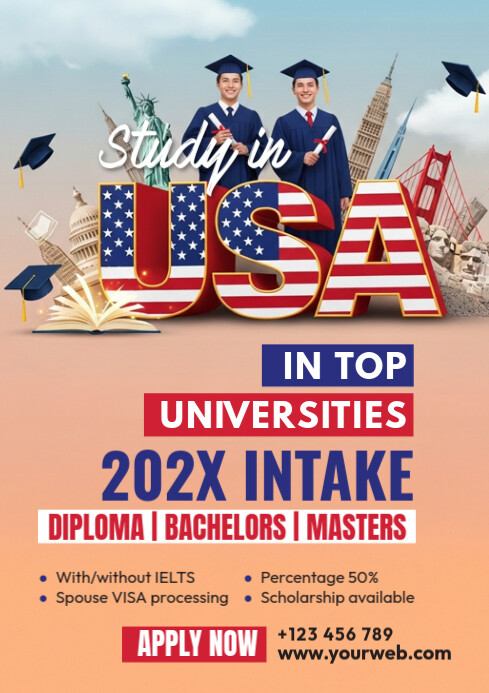 Copy of Study In Uk Flyer A4 | PosterMyWall