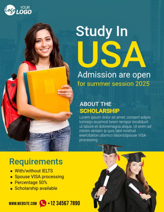 Study in USA Flyer Template | PosterMyWall