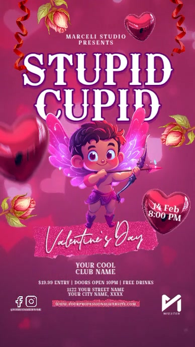 Stupid Cupid Instagram Story Template | PosterMyWall