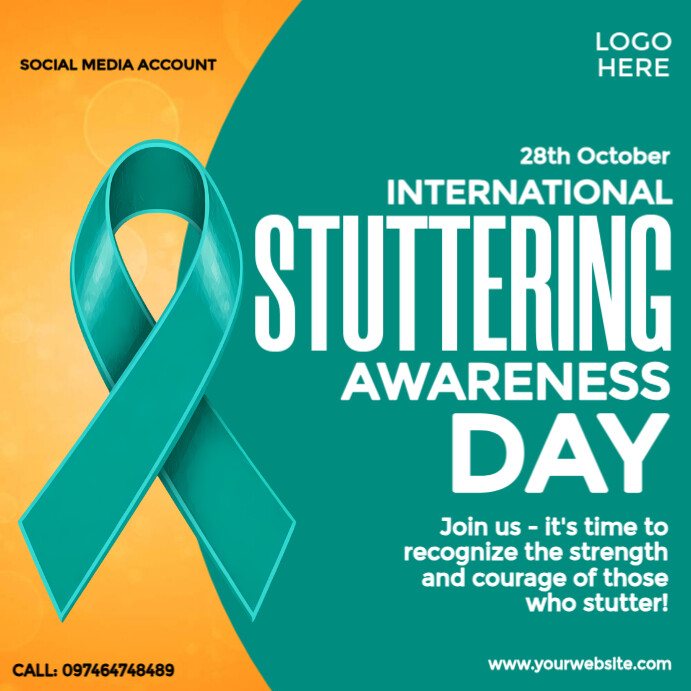 Stuttering Awareness Day Template | PosterMyWall