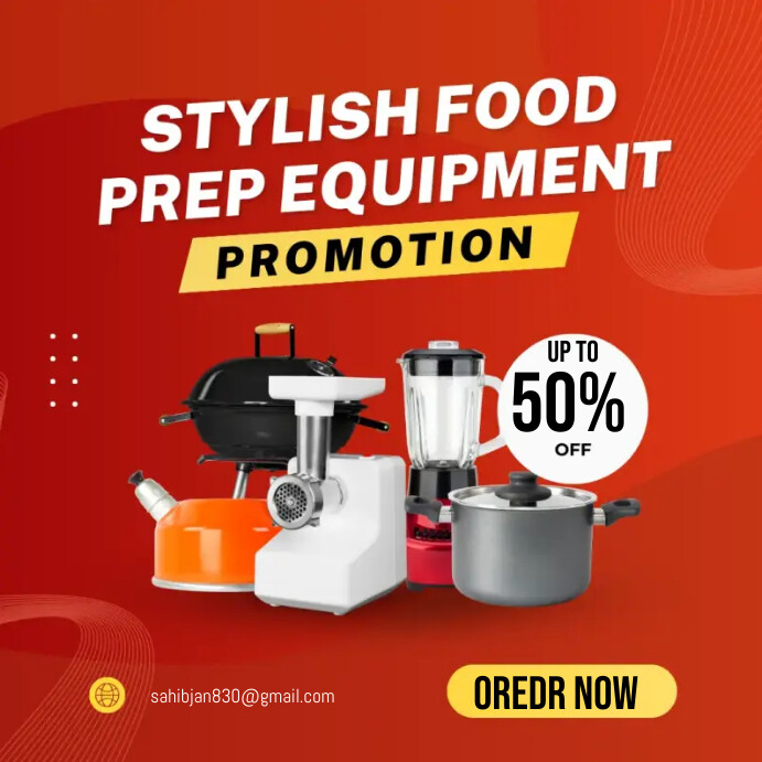Copy of stylish food prep equipment promotion | PosterMyWall